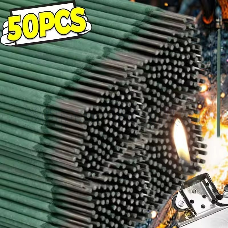 10-50Pcs Green-skinned Welding Rods - Easy Melt Carbon Steel Cored ...