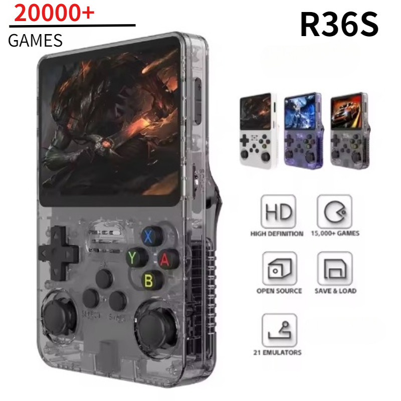 R36S Handheld Game Console 3.5Inch IPS Screen 64G Classic Retro Games ...