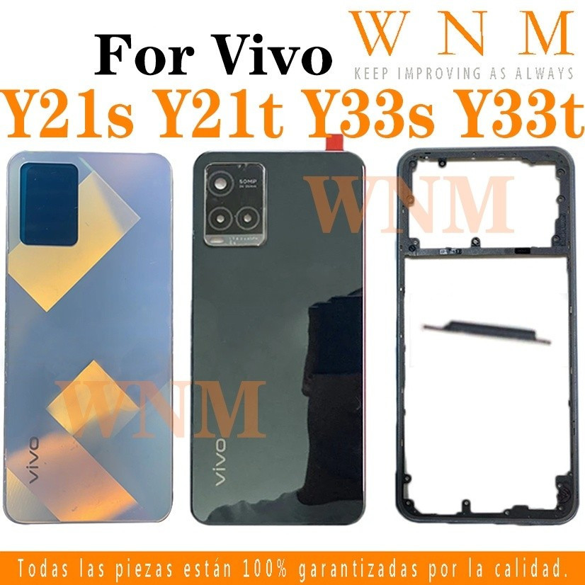 New For Vivo Y21s Y21t Y33s Y33t Full Housing Bezel Back Battery Cover ...