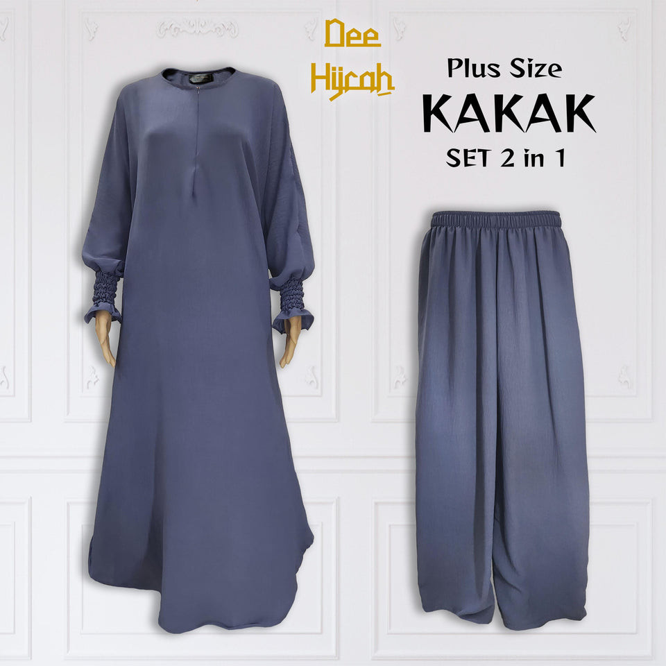 Set 2-in-1 and 4-in-1 KAKAK - Suit Jubah Dress with Pant - One size fit ...