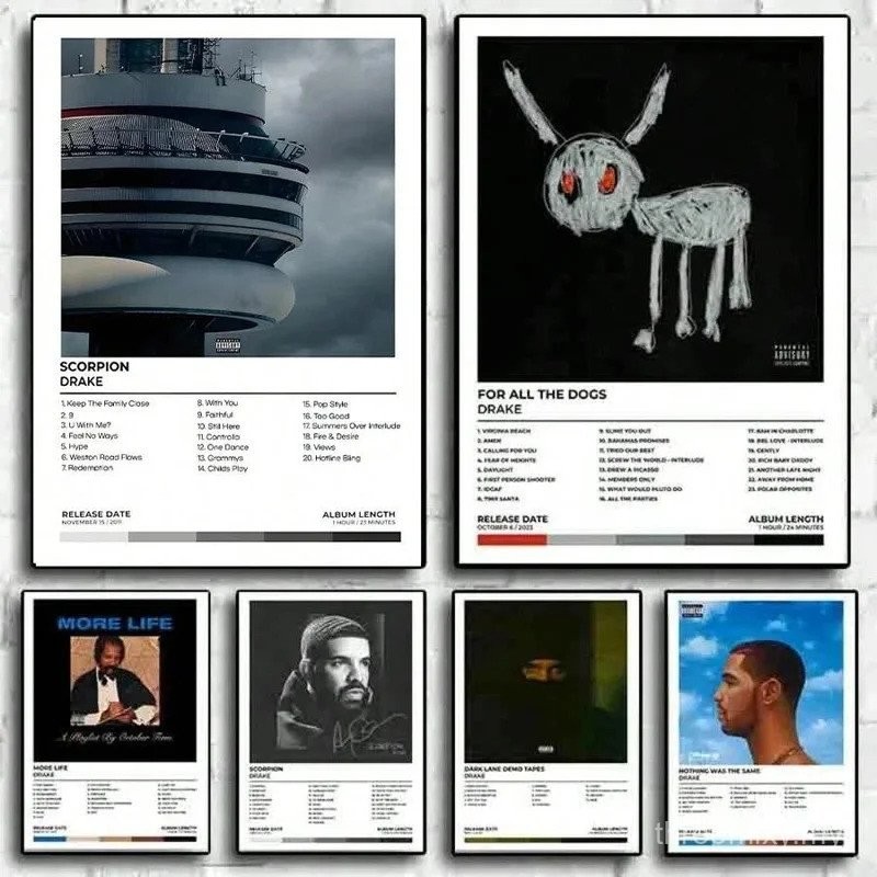 Modern Fashion Drake Album Tracklist Canvas Prints Rapper Hip-Hop ...