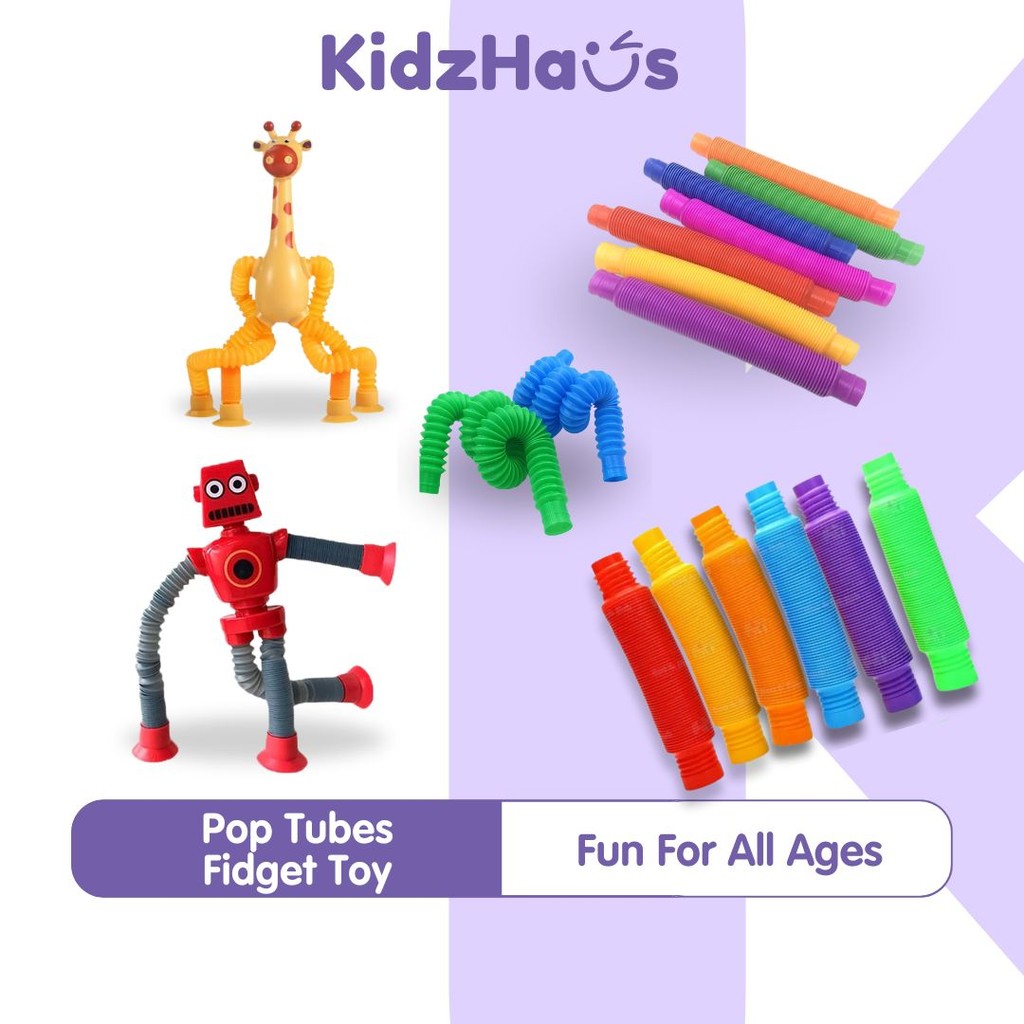 Pop Tubes Fidget Toy Autism Toys Sensory Stretch Tubes Creative ...