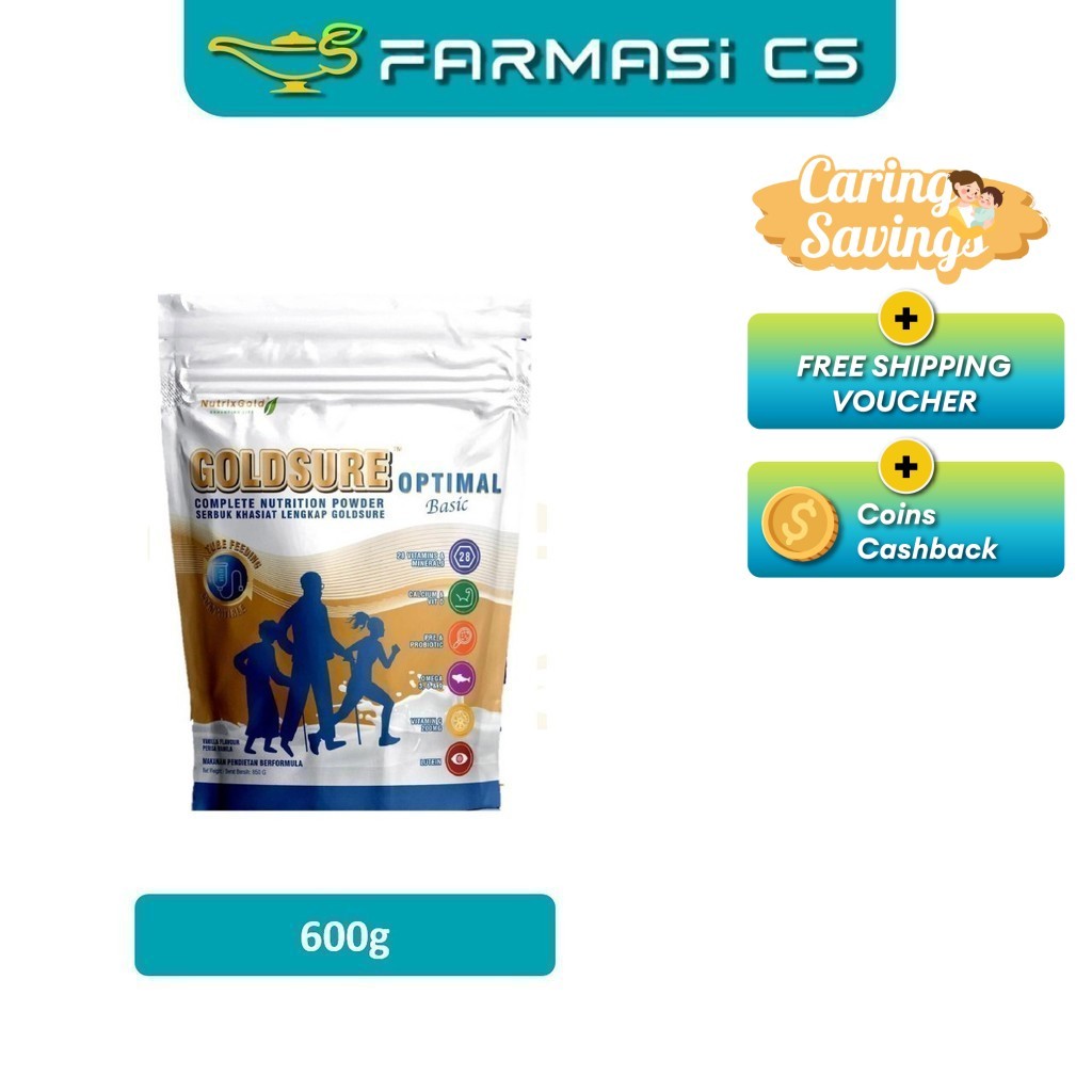 NutrixGold Goldsure Optimal Vanilla Flavour Basic 600g EXP:11/2026 [ FARMASI CS ] | Shopee Malaysia