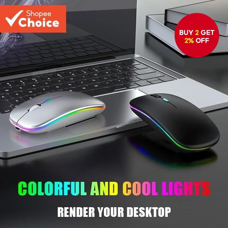 2.4G Wireless Bluetooth Charging Mouse Dual Mode Silent Colorful for ...
