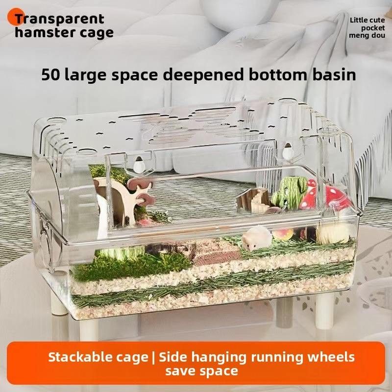 Hamster Cage Luxury Villa Golden Hamster Special Extra Large Acrylic ...