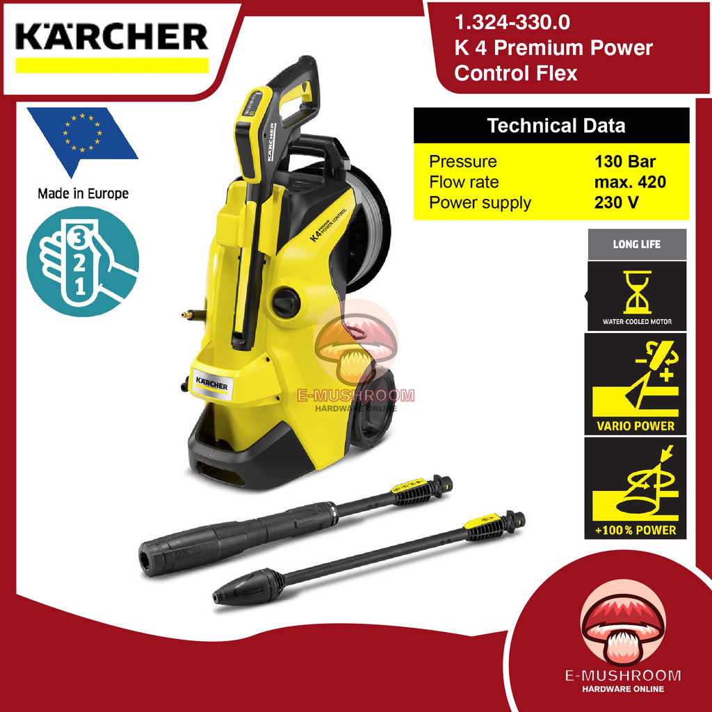 Karcher K4 Premium Power Control High Pressure Cleaner 130Bar Pressure ...