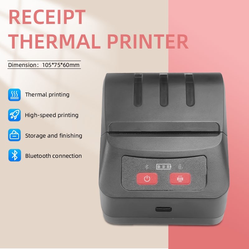 Receipt mini printer thermal Mobile bluetooth printer 58mm Resit Mesin ...