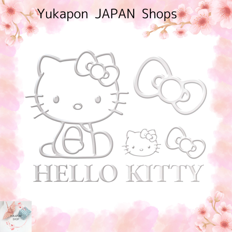 SEIWA Hello Kitty Sticker Emblem Silver 1 Piece Dress Up KT547 HELLO ...