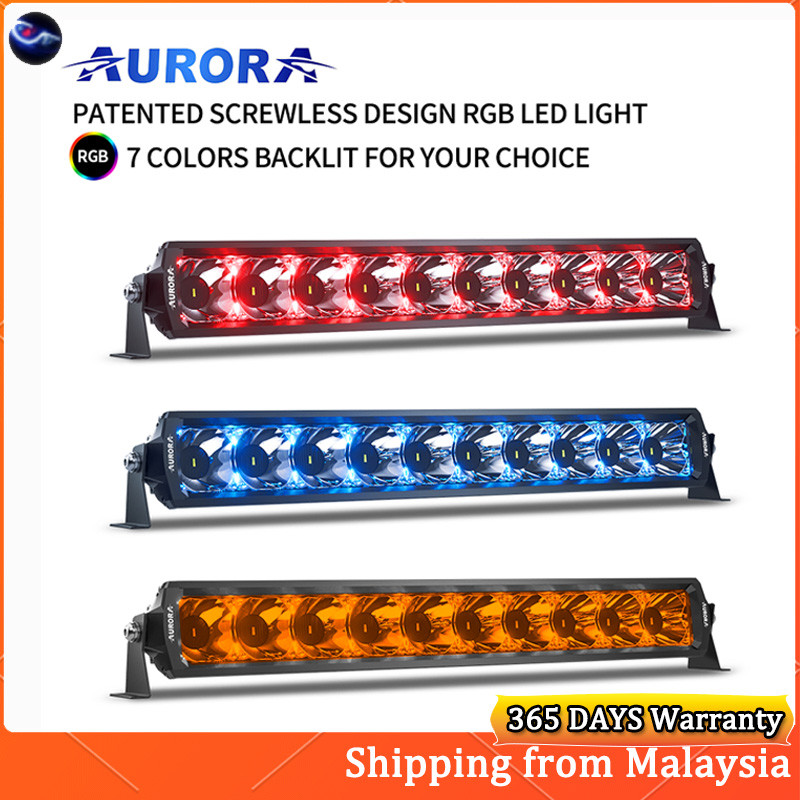 Aurora patented screwless RGB light series double row off-road LED ...