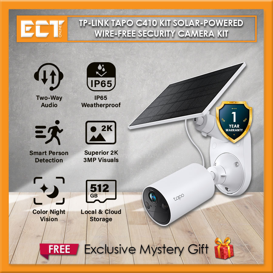 TP-Link Tapo C410 KIT Solar-Powered Wire-Free Security Camera Kit with ...