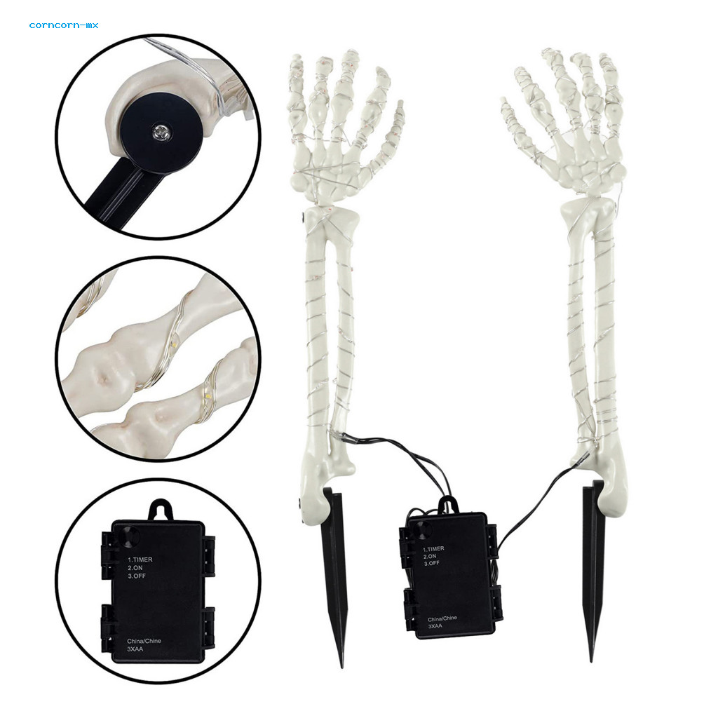 CORN Halloween Skeleton Decoration Illuminated Skeleton Decor Glowing ...