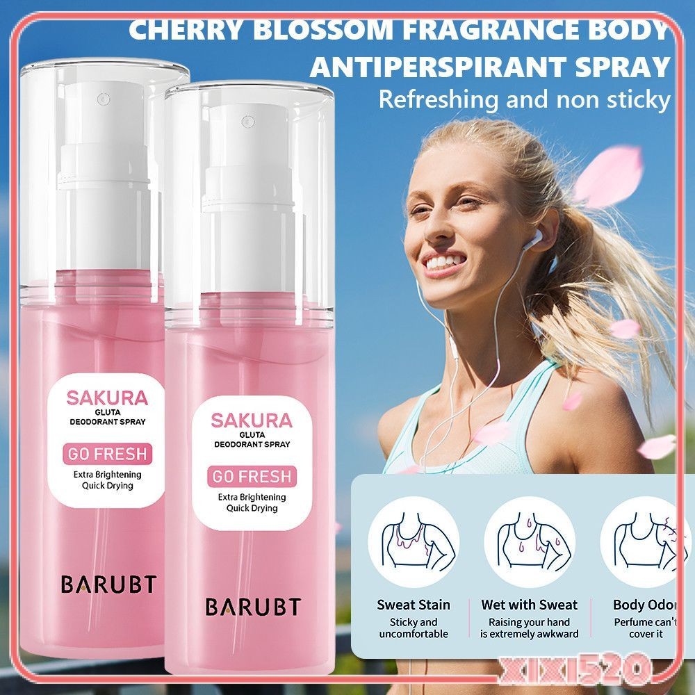 Barubt Sakura Gluta Underarm Deo Spray 24h Antiperspirant Brightening ...