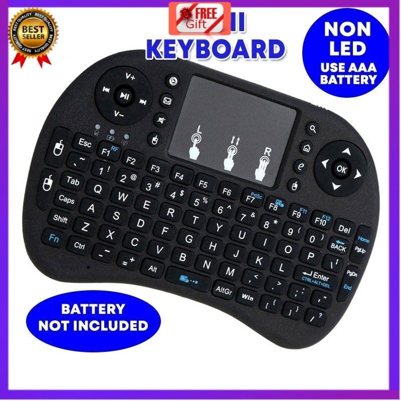 Mini Keyboard Mouse Bluetooth 2.4Ghz USB Remote Control Touchpad For ...