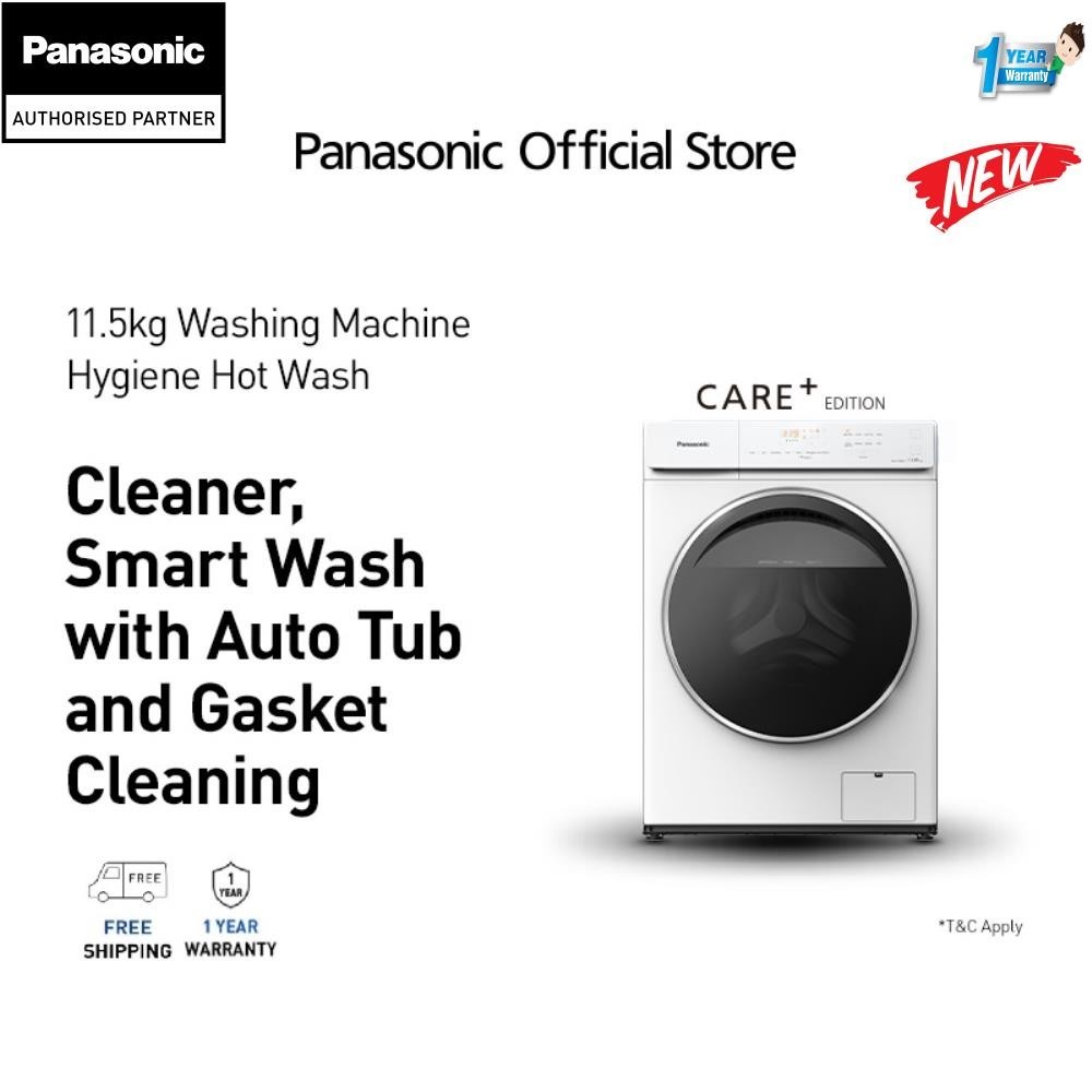 PANASONIC 11.5KG CLEANER, SMART WASH FRONT LOAD WASHING MACHINE NA ...