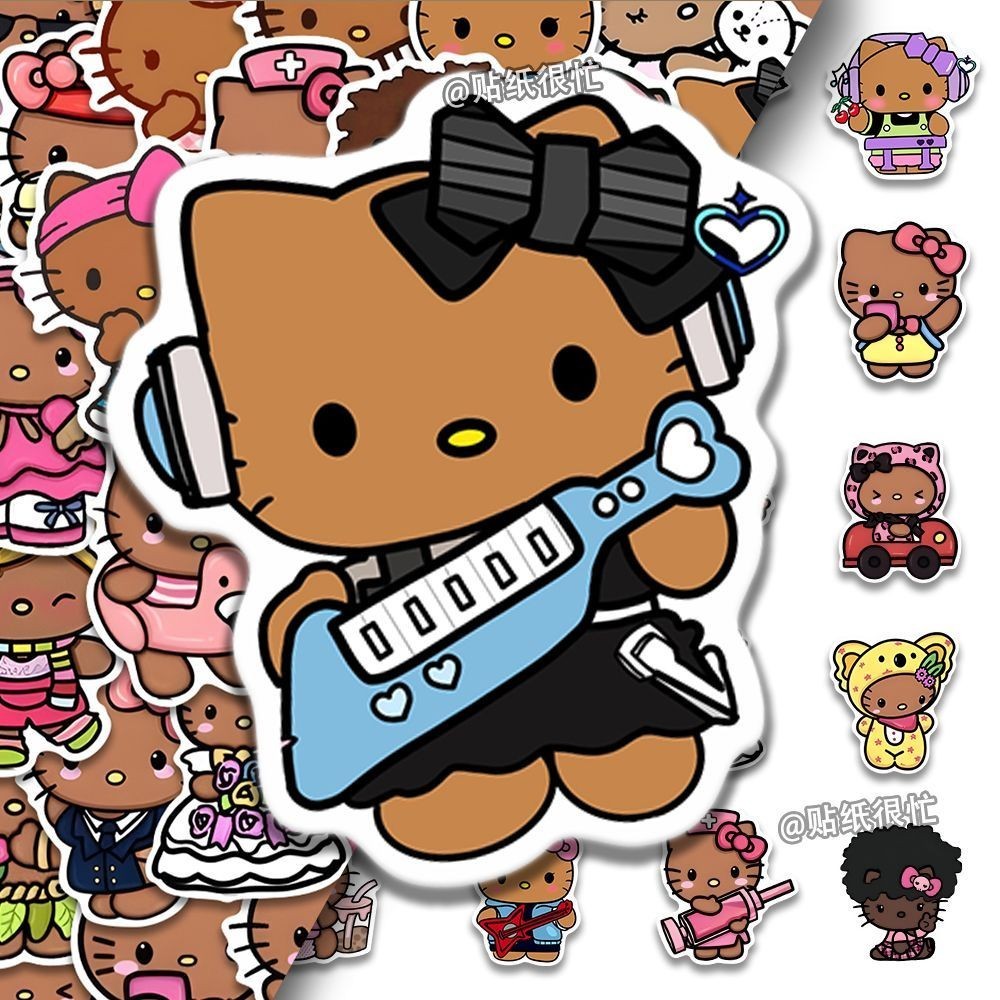 Spots good cute fashion Stickers 104 kartun comel kulit hitam kitty ...