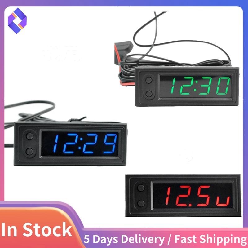 Car Clock Universal Automotive Digital Clock Date 3 in 1 LCD Display ...
