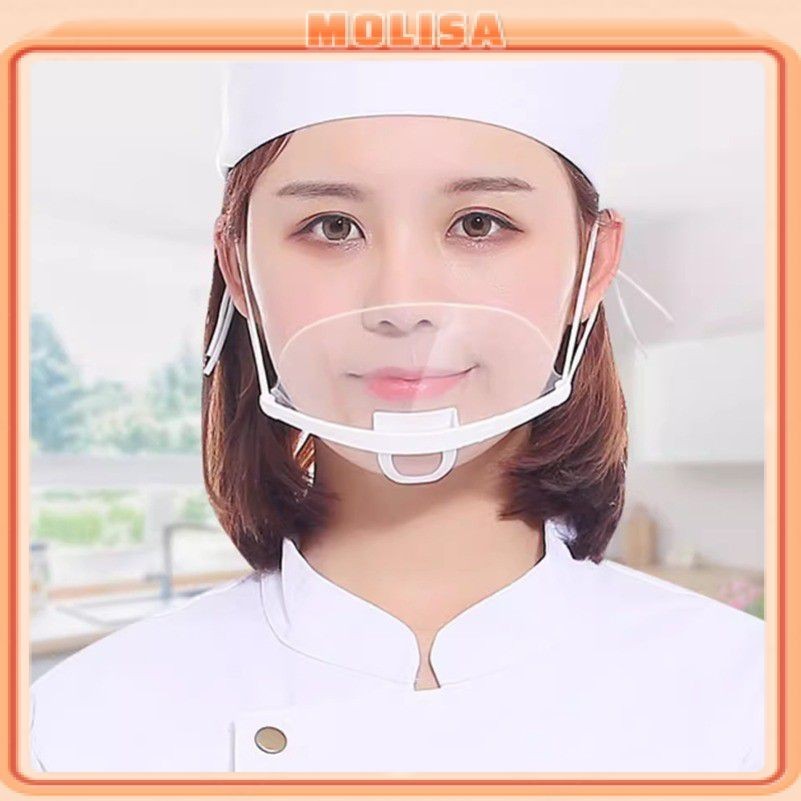 Transparent Mouth Shield Visor Sanitary Face Mask Kitchen Wear Sanitary ...