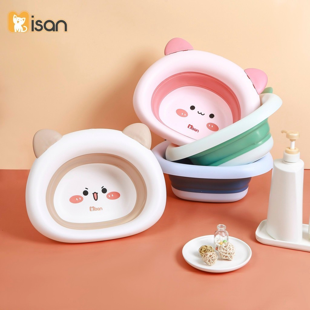 Misan Facial Wash Basin, Foldable Basin with Bear Ears and Blush Cheeks ...