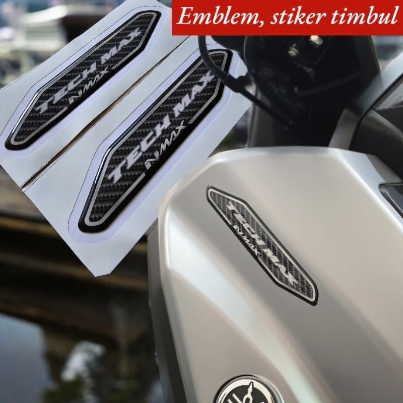 Sticker Embossed emblem logo techmax nmax turbo techmax 2024 | Shopee ...