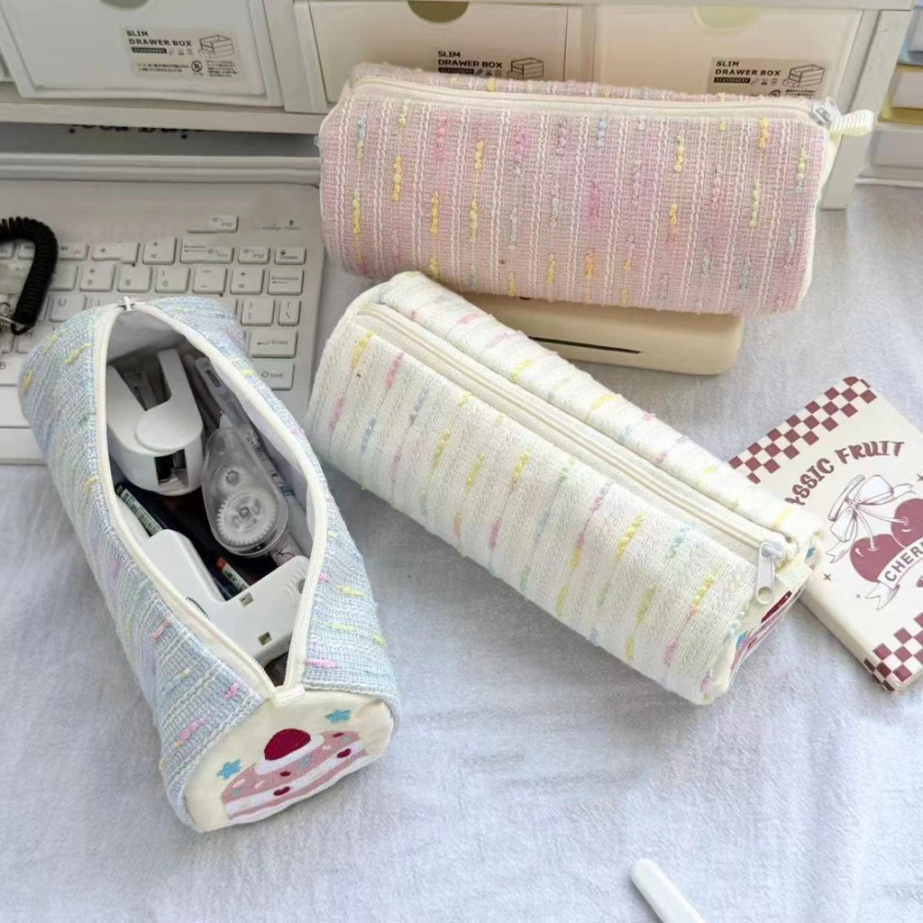 Cute Cartoon Strawberry Cake Pencil Case Large Capacity Student Pencil ...
