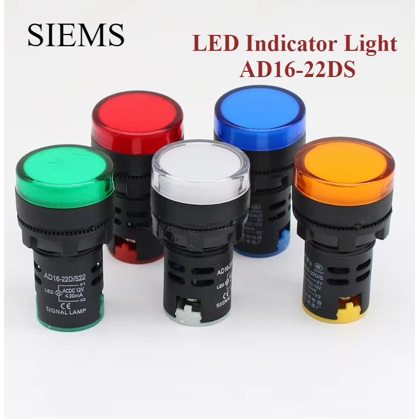 Indicator Light AD16-22DS LED Bulbs Power Indicator Pilot Signal Light ...