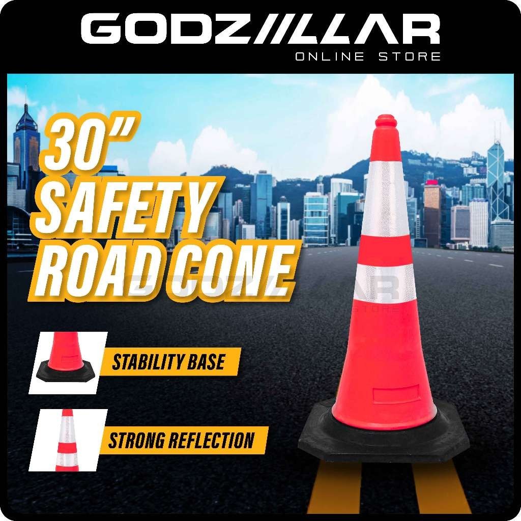 30"/77cm Safety Cone Road Cone Traffic Cone PVC Reflective Sticker ...