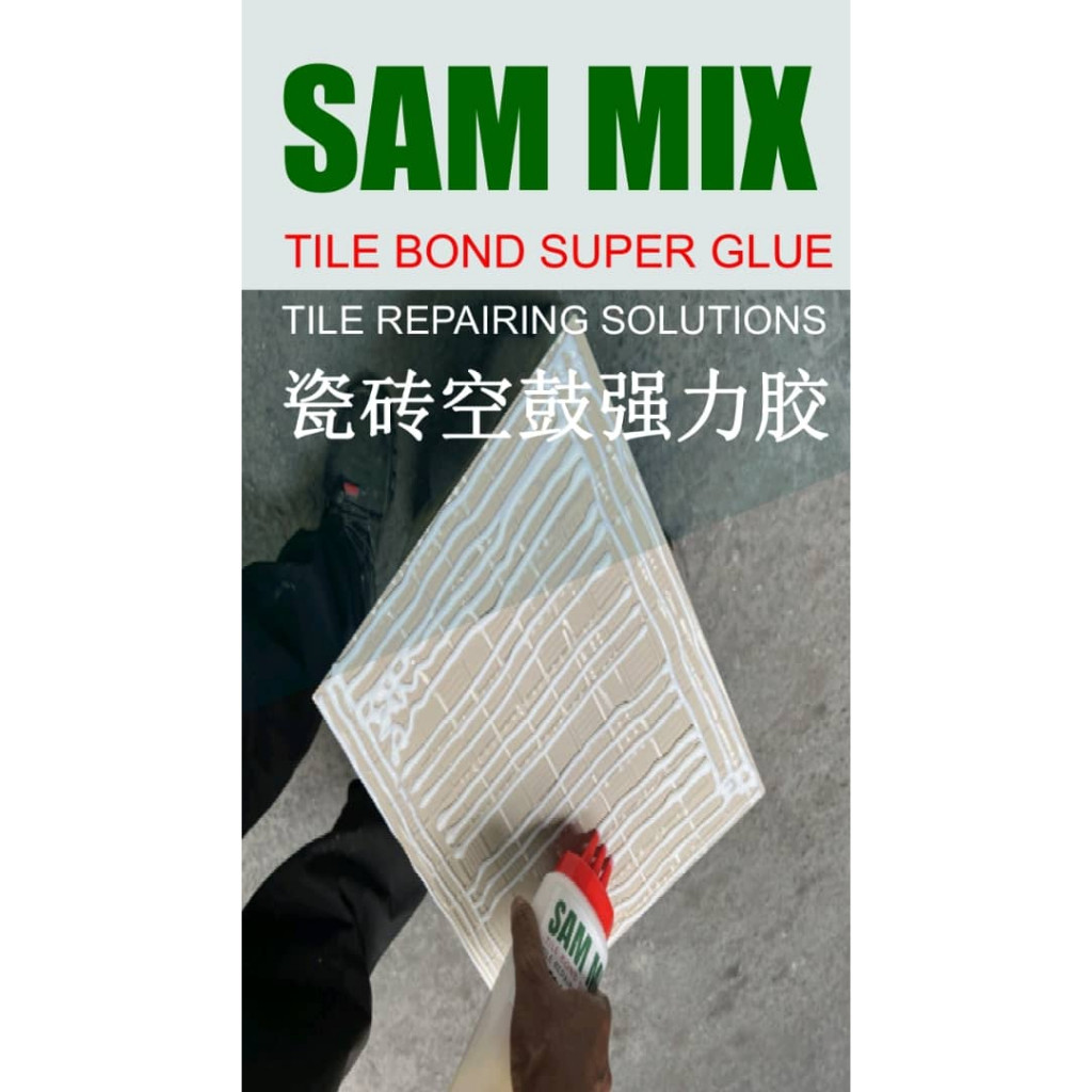 Sam Mix Tile Bond Super Glue (600g) Gam Mozek Kuat Tile Repair Glue ...