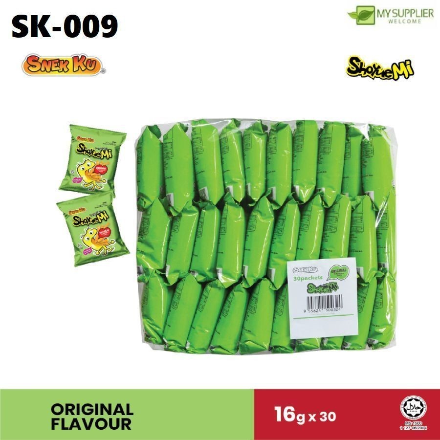 SK-009 30PCS 16g Snek Ku Shoyuemi Snack - Original Flavour (Green) | Shopee Malaysia