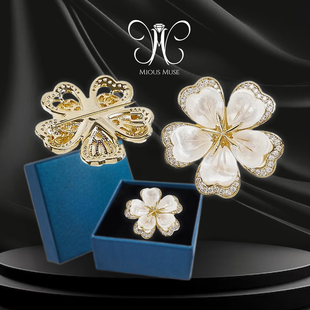 MiousMuse Premium Flower Brooch Kerongsang Bunga Melor Pin Tudung ...