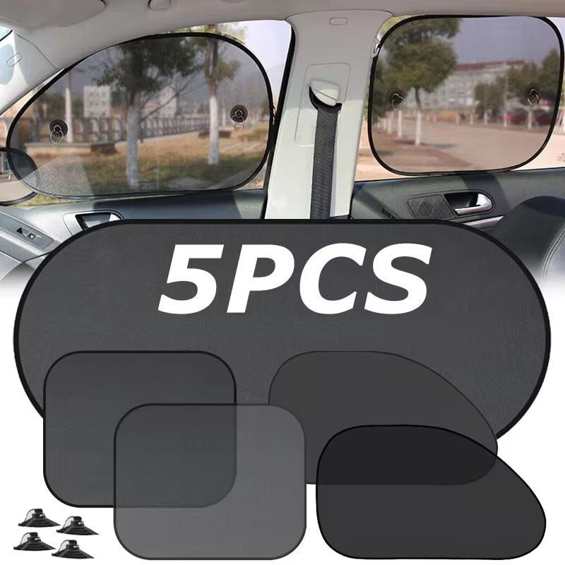 5Pcs/set Sun Shade Car Window Net Front Side Cover Car Curtain Window ...