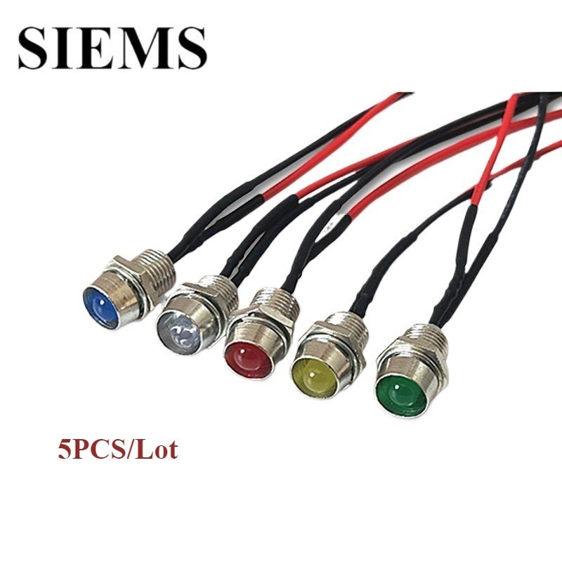 5 Pieces Pre-Wired LED 5mm F5 with Wire LED Bulb 3-24V Ultra Bright ...