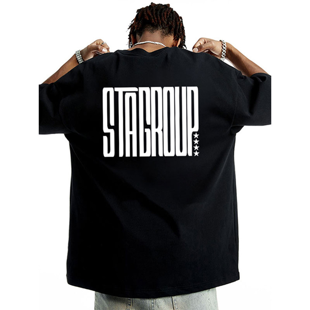 STA American fashion brand basic letter short slee oversize Style Sexy ...