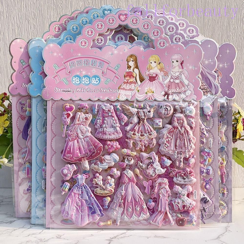 FALLFORBEAUTY 2 Sheets/Bag Foam Bubble Stickers, Decorative DIY ...