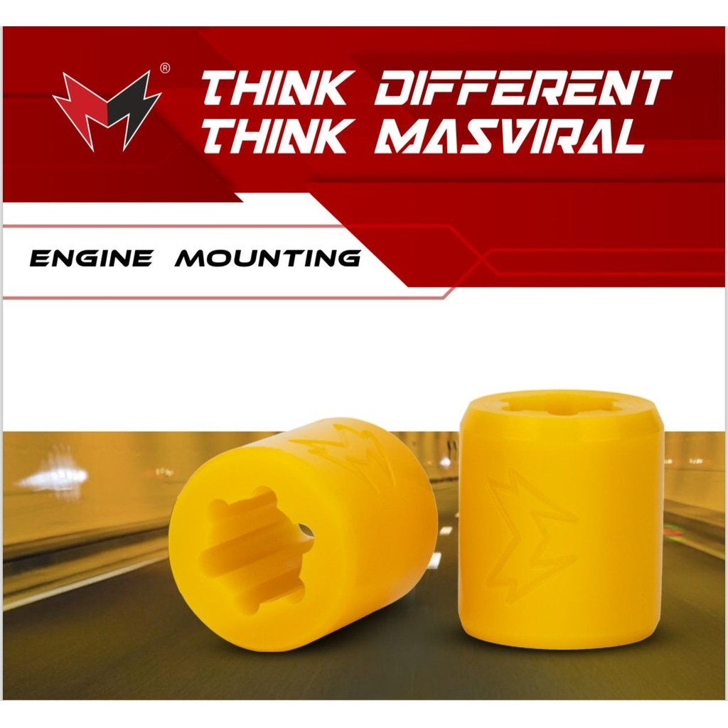 ( YELLOW ) MASVIRAL ENGINE MOUTING BUSH SET NVX155 V1/V2 & NMAX155 V2 ...