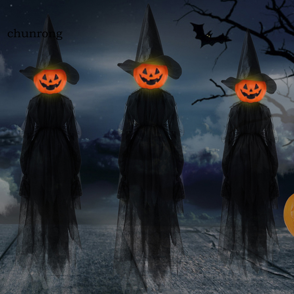 Glowing Halloween Witch Prop Tall Standing Witch Prop Spooky Halloween ...