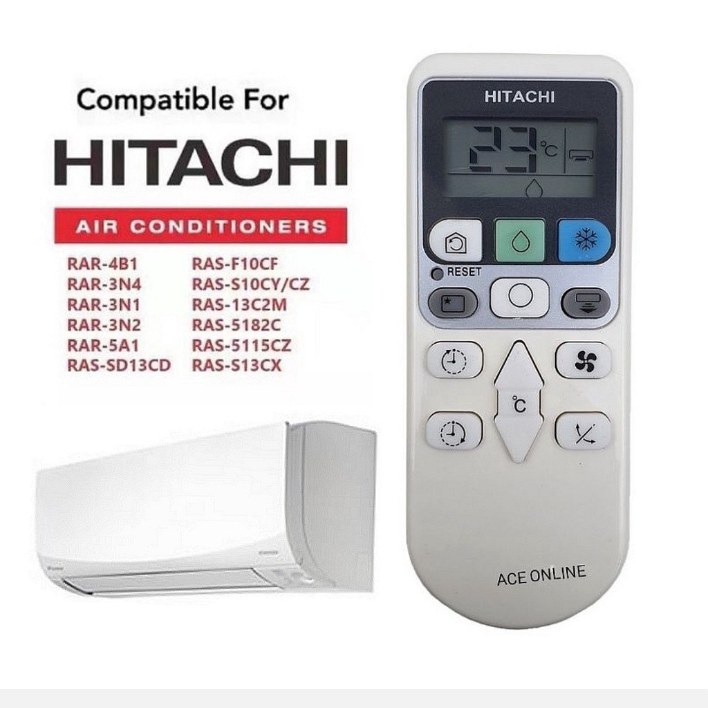 Hitachi Air Cond Aircond Air Conditioner OEM Replacement Remote Control ...