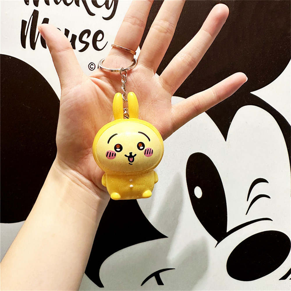 Cartoon Chiikawa Luminous Voice Keychain Cute Usagi Voice Pendant ...