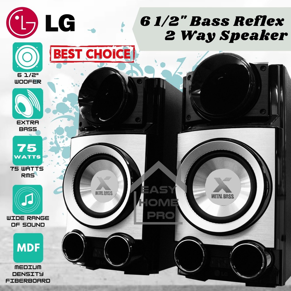 LG CMS-9520S 6.5" Passive Speakers Bookshelf Speakers Pair | Home ...