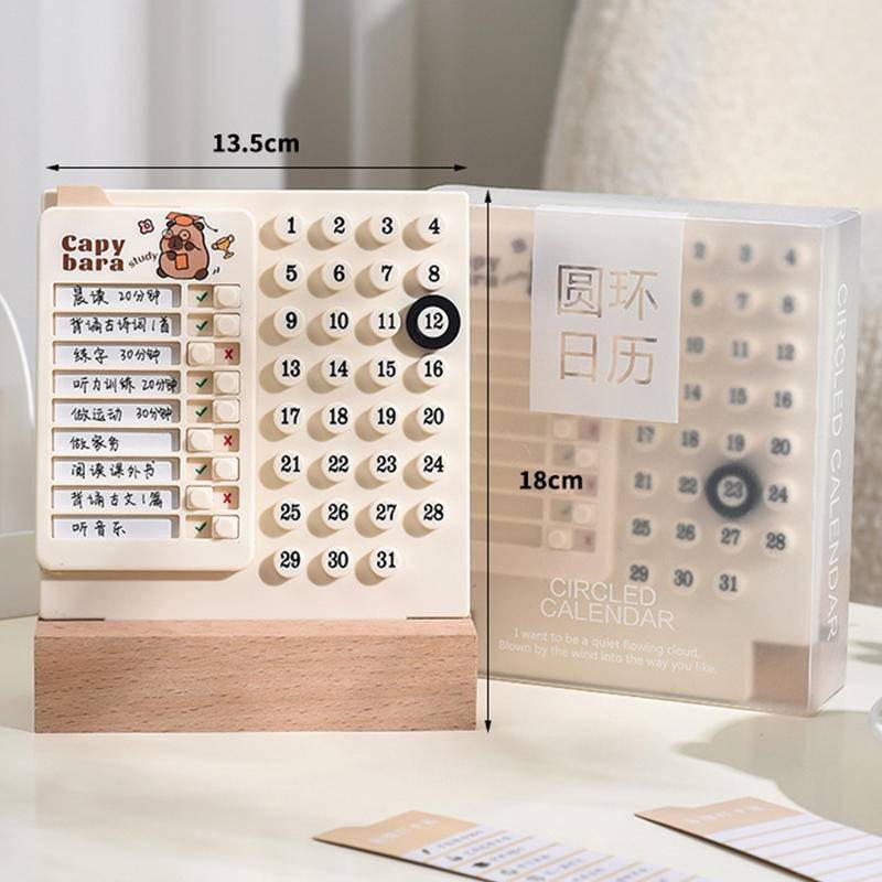 2025 Cartoon Capybara Multi-purpose Checklist Memo Board With Calendar ...