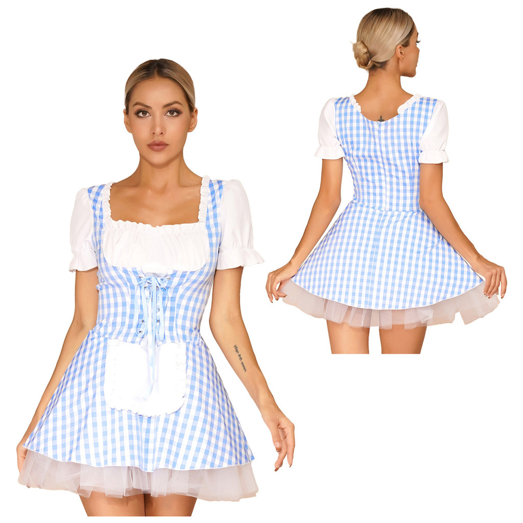 Yeahdor French Maid Costume for Women Valentine Christmas Outfit Cute ...