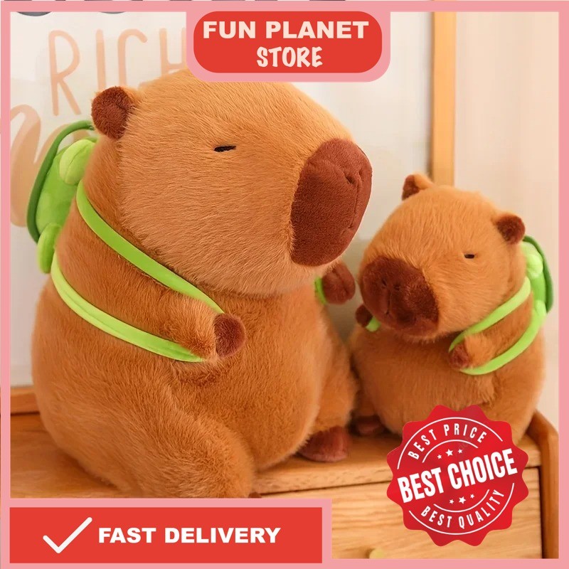 🔥Ready Stock🔥Capybara Plush Toy with Detachable Little Turtle Backpack ...