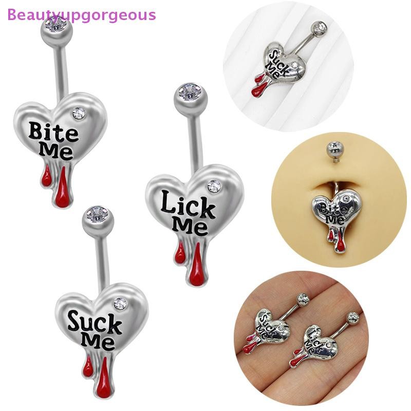 Beautyupgorgeous Fashion Letter Heart Belly Button Rings For Women ...
