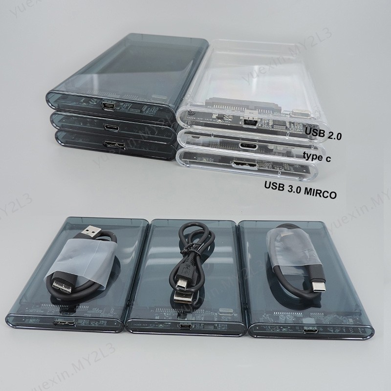 External hd case to USB 3.0 5Gbps Transparent External hard drive 2.5 ...