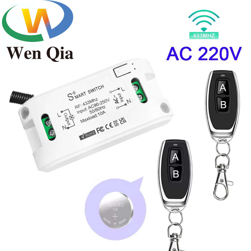 Diese Universal Wireless RF 433Mhz Remote Control Switch 110V 220V 230V 10A Relay Mini Receiver ...