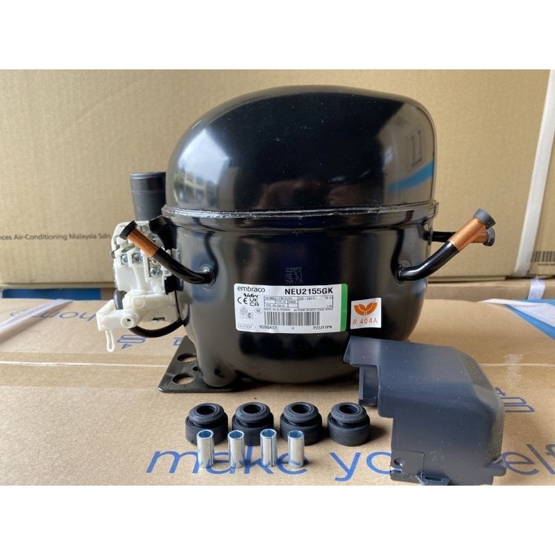 *Ready Stock*Embraco Refrigerator Compressor NEU2155GK R404a Peti Sejuk ...