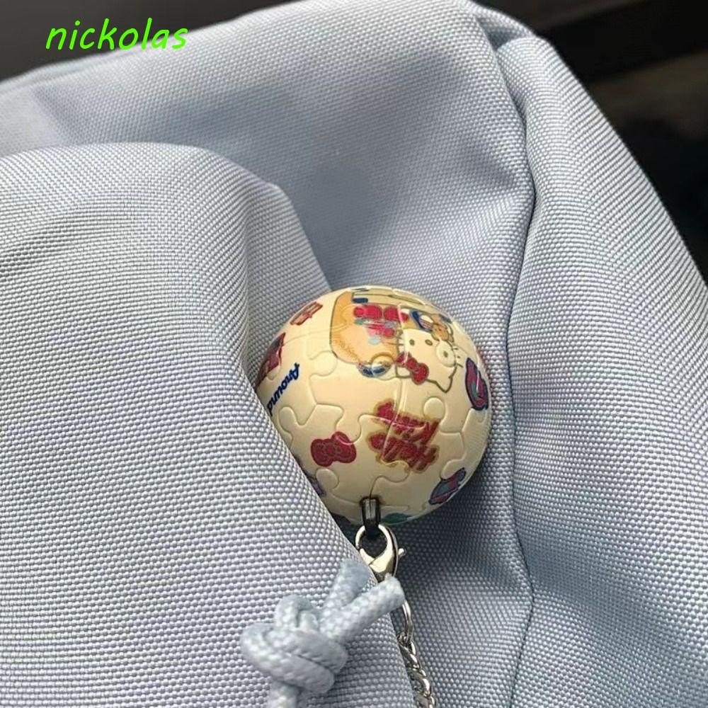 NICKOLAS Jigsaw Puzzle Keychain, Ball Shaped Kuromi 3D Ball Puzzles ...