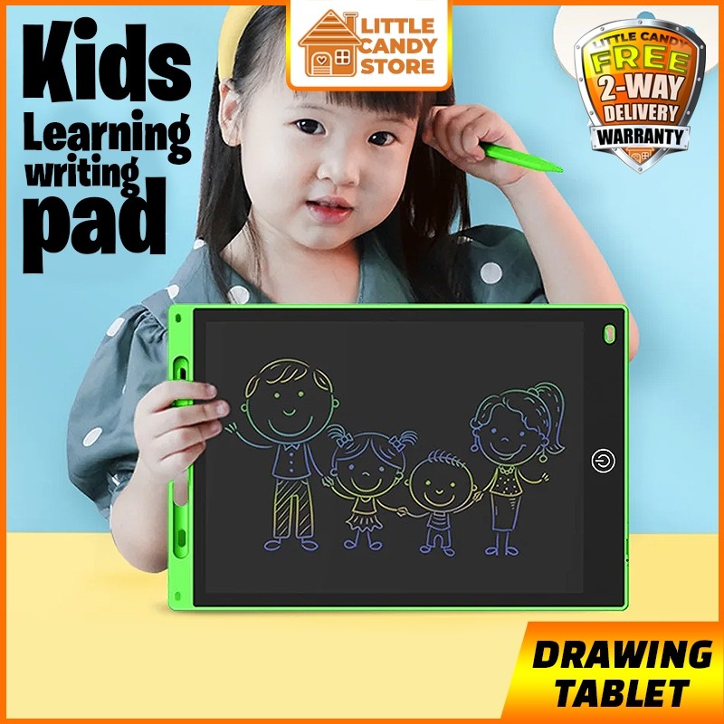 Kids Writing Pad Colorful Screen Drawing Tablet 8.5 - 12 inch / 1 Click ...