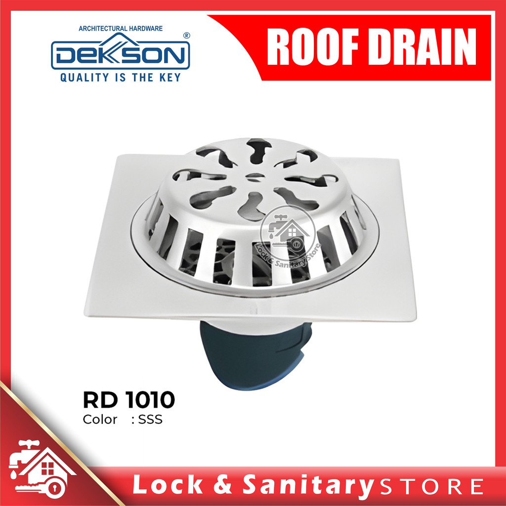 Roof Drain SUS 304 DEKKSON RD 1010 SSS Roof Tile Water Gutter Filter ...