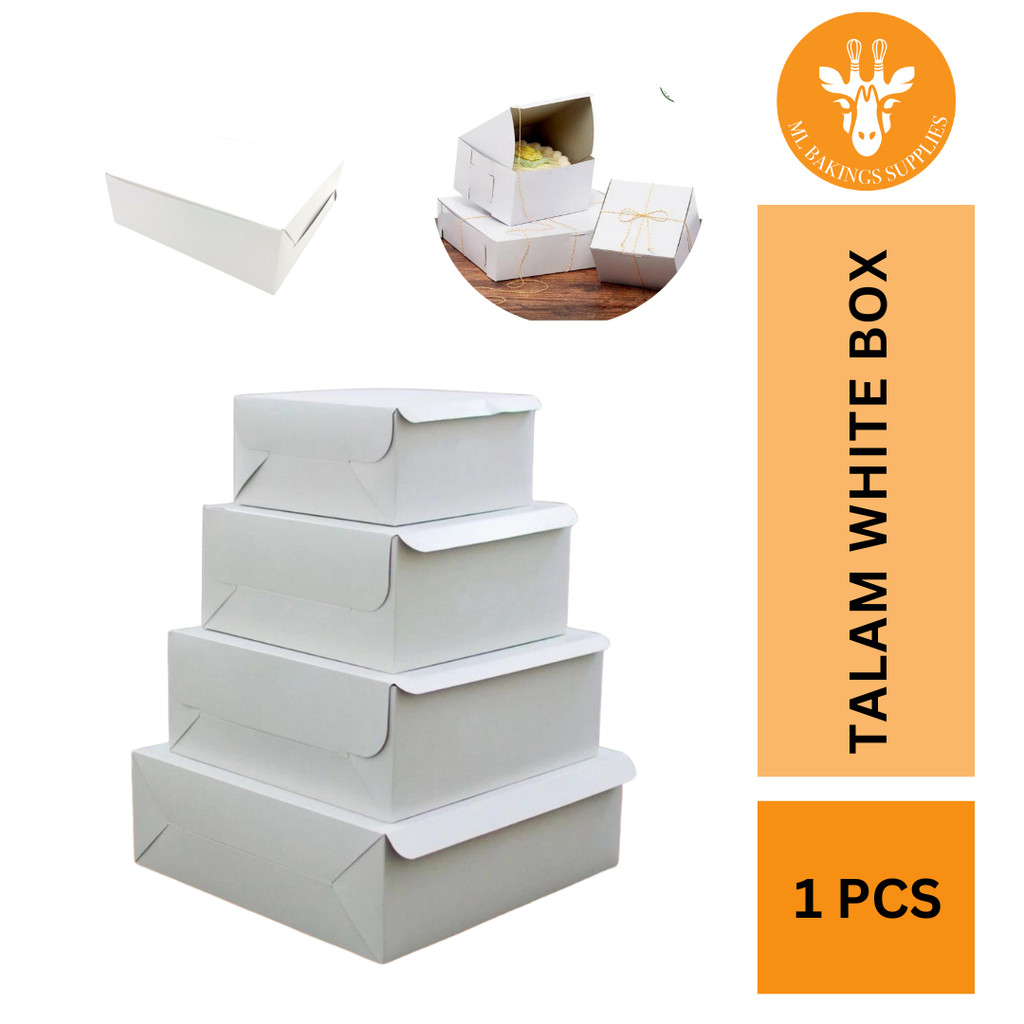 [READY STOCK] Talam Box White / Pizza Box / Food Storage Box /Cake Box ...