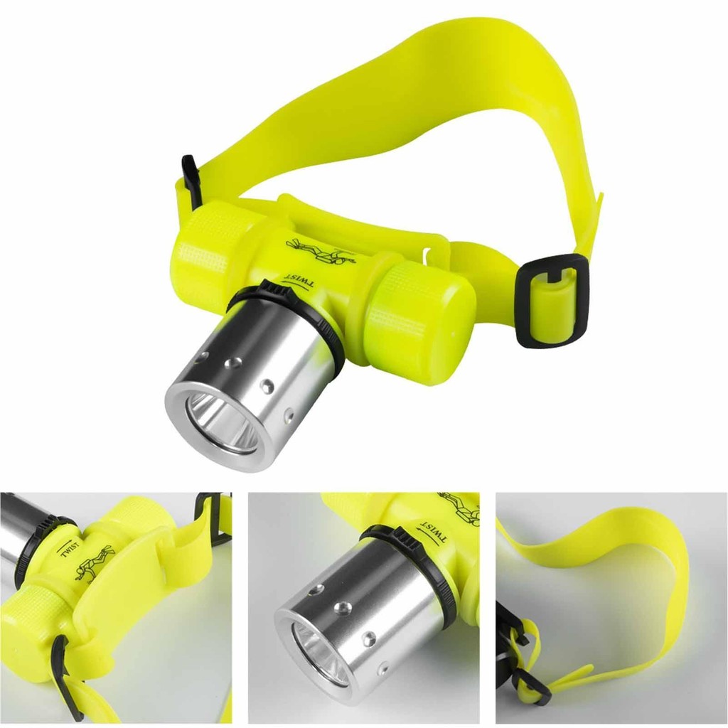 Diving Headlamp IPX8 Waterproof Dive Suits Lamp Light Underwater 60m ...